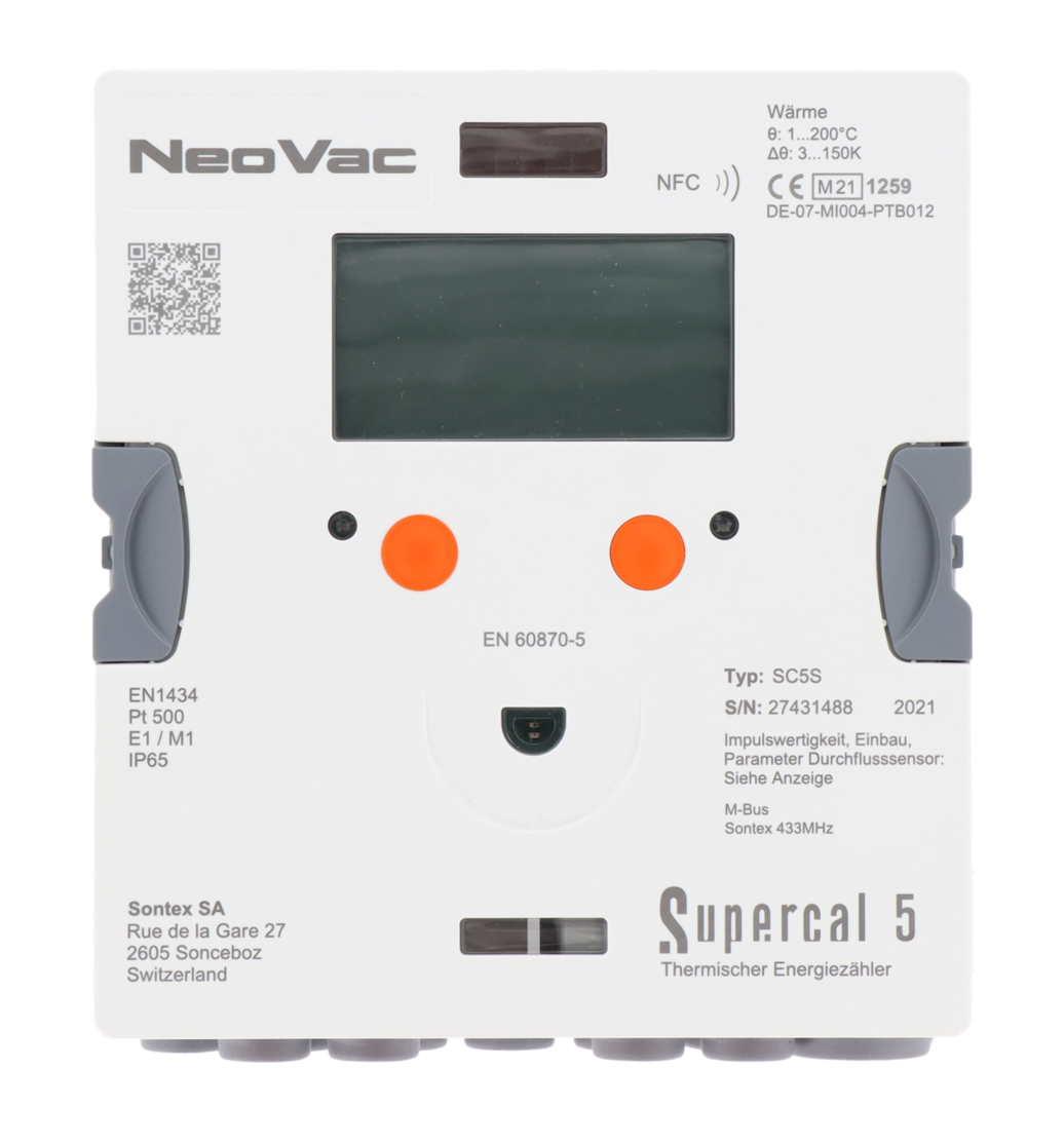 Supercal 5 Set compteur de chaleur NeoVac 10 m